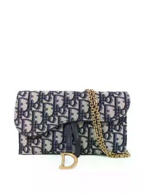 Dior Oblique Chain Shoulder Bag - Blue