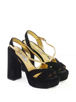 Prada Criss-cross Strap Platform Sandals
