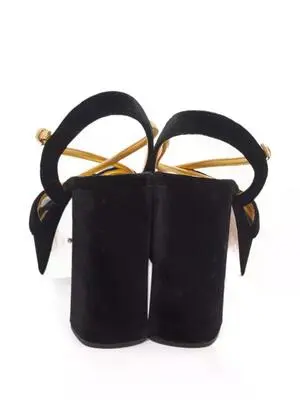 Prada Criss-cross Strap Platform High Block Heel Sandals