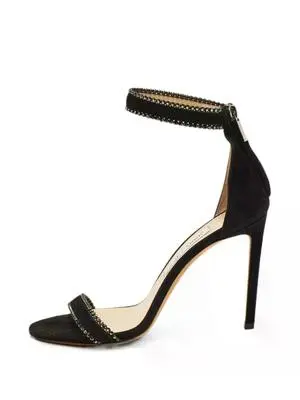 JIMMY CHOO Crystal-embellished Ankle-strap Heeled Sandals - Black