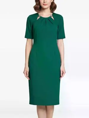 Roberto Cavalli Embellished Open-back Midi Dress - Green