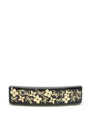 LOUIS VUITTON Monogram Inclusion Barrette - Black