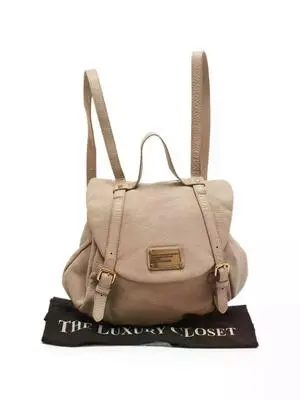 Marc Jacobs Buckle Strap Leather Backpack