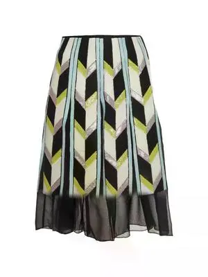 Emilio Pucci Chevron-pattern Sequin-embellished Mini Skirt - Black