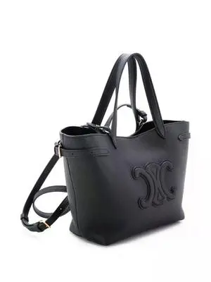 Celine Anais Cabas Leather Medium Tote Bag - Black