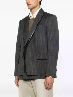 Sacai Pinstripe-pattern Buttoned Blazer