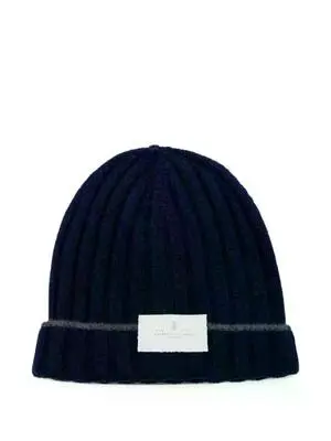 Brunello Cucinelli Ribbed-knit Beanie Hat - Blue