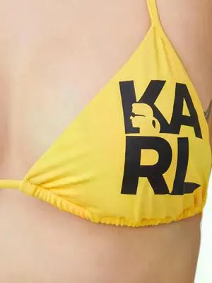 Karl Lagerfeld Logo-print Triangle Bikini Top