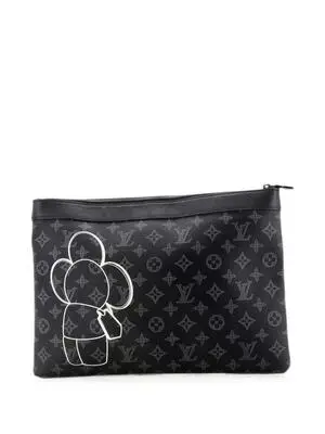 LOUIS VUITTON Pochette Apollo Limited Edition Vivienne Monogram Eclipse Gm Clutch Bag - Black