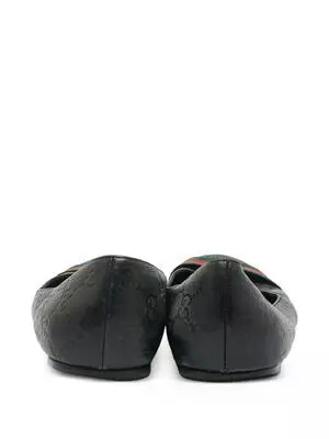 Gucci Web Round-toe Ballet Flats