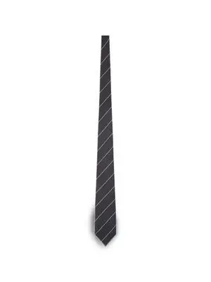 TOM FORD Geometric-pattern Silk Tie - Black