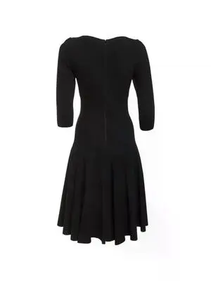 Alaïa Textured Knit Flared Midi Dress