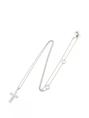 BVLGARI 2010s Serpenticross Diamond Necklace - Silver