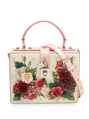 Dolce & Gabbana Floral Appliqué Box Bag