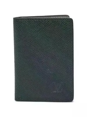LOUIS VUITTON 2000 Taiga Pocket Organizer Wallet - Green