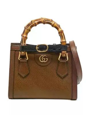 Gucci Mini Diana Bamboo Handle Tote Bag - Brown