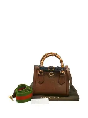 Gucci Mini Diana Bamboo Handle Tote Bag - Brown