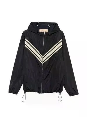 Valentino Garavani Chevron-detail Hooded Jacket