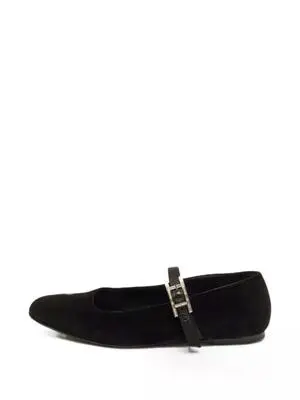 Hermès Jane Buckle-fastening Ballet Flats - Black