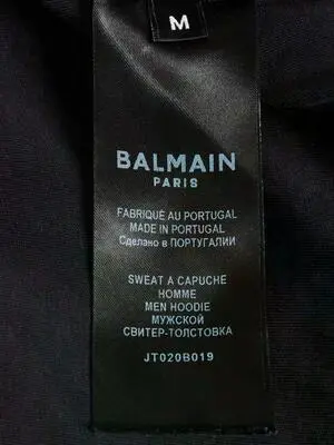 Balmain Logo-embossed Zip-up Hoodie