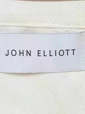 John Elliott Striped Short-sleeved Silk Shirt
