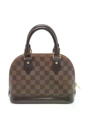 LOUIS VUITTON Bb Alma Damier Ébène Tote Bag - Brown