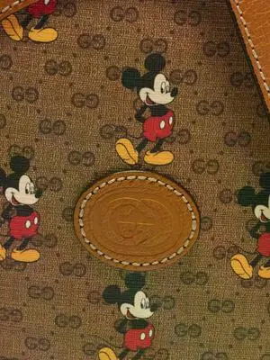 Gucci X Disney Mickey Mouse Micro Gg Supreme Cross Body Bag