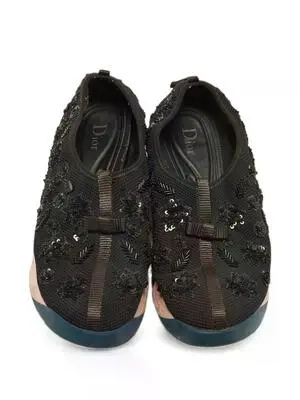 Dior Fusion Crystal Embellished Sneakers - Black