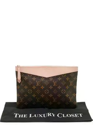 LOUIS VUITTON Daily Monogram Clutch Bag - Brown