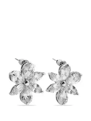 Carolina Herrera Jasmine Crystal Flower Stud Earrings