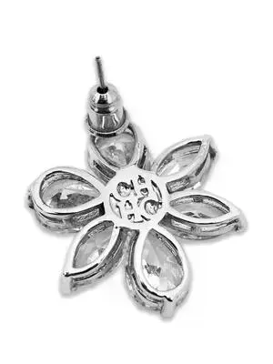 Carolina Herrera Jasmine Crystal Flower Stud Earrings
