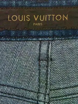 LOUIS VUITTON Monogram Straight-leg Cropped Jeans