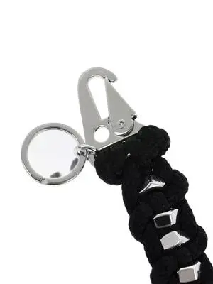 Dsquared2 Braided Metal-detail Keyring - Black