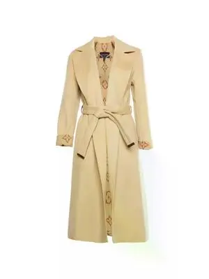 LOUIS VUITTON Belted Wrap Coat - Neutrals