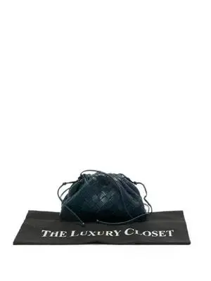 Bottega Veneta The Pouch Intrecciato Clutch Bag - Blue