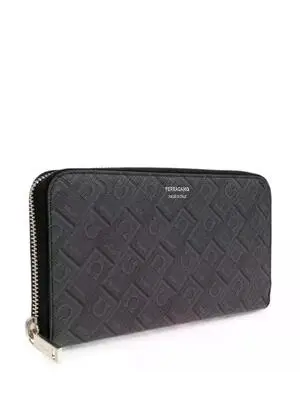 FERRAGAMO Monogram Zip-around Wallet - Grey