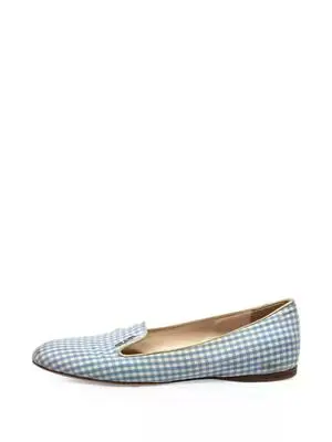 Prada Check Canvas Loafers - Blue
