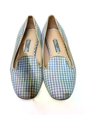 Prada Check Canvas Loafers