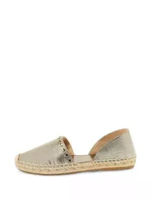 JIMMY CHOO Tone Studded Lamé Ballet Flats