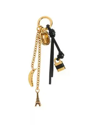Chloé Charm-detail Leather Keychain - Gold