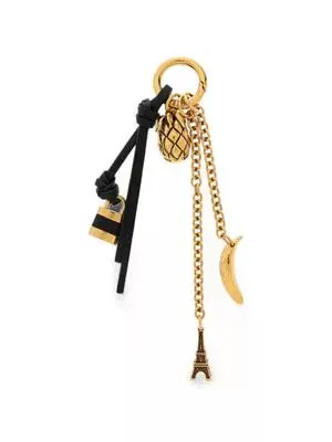 Chloé Charm-detail Leather Keychain - Gold