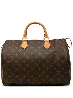 LOUIS VUITTON 1998 Monogram Speedy 35 Boston Bag - Brown