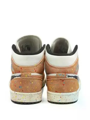 JORDAN Air 1 Mid Se Brushstroke Sneakers - White