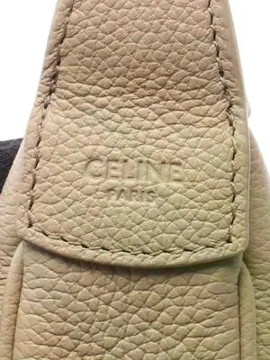 Celine Leather Satchel Bag - Neutrals