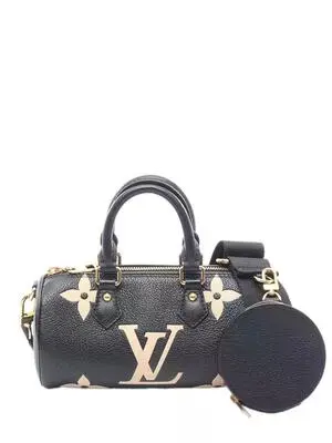 LOUIS VUITTON 2021-2026 Bicolor Monogram Empreinte Giant Papillon Bb Satchel - Black