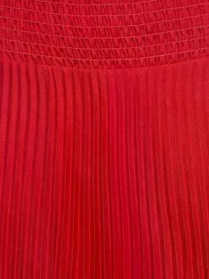 Prada Plissé Smocked-waist Midi Skirt - Red