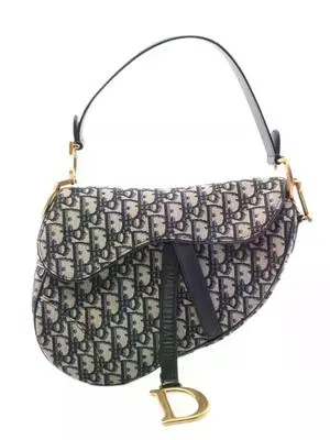 Dior 2000-2026 Oblique Canvas Saddle Bag Shoulder Bag - Blue