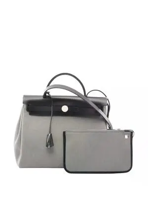 Hermès 2025 Toile Herbag Zip 31 Satchel - Grey