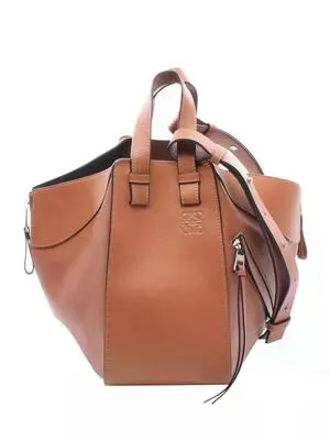 Loewe 2010-2026 Small Leather Hammock Bag Satchel - Brown
