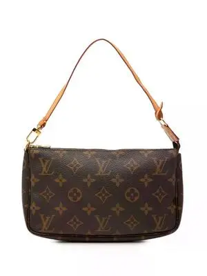 LOUIS VUITTON 1999 Monogram Pochette Accessoires Shoulder Bag - Brown